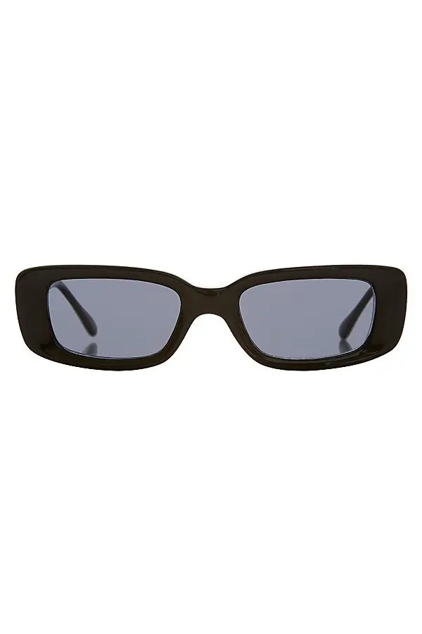 SUNGLASS MUSEUM Vintage Java Rectangle Sunglasses - Black
