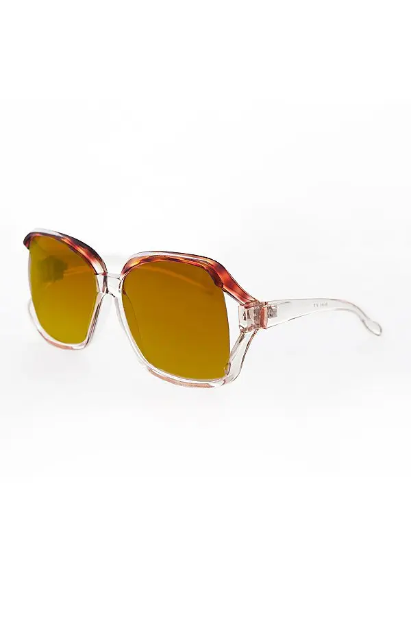 SUNGLASS MUSEUM Vintage Ibiza Square Sunglasses - Tortoise/clear