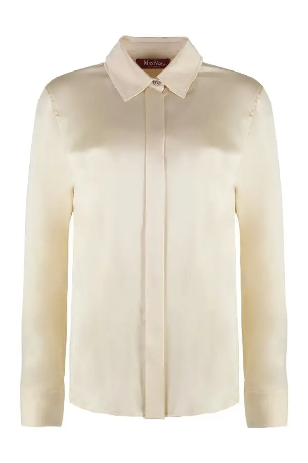 MAX MARA STUDIO Baden Silk Shirt - Beige