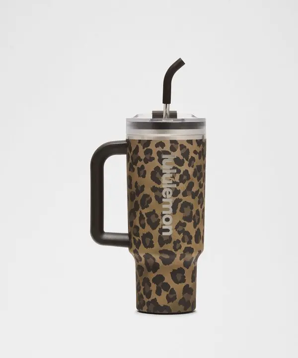 Lululemon Insulated Tumbler - True Leopard Multi/night Brown