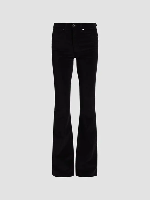 Veronica Beard Beverly Velvet Skinny-flare Pants