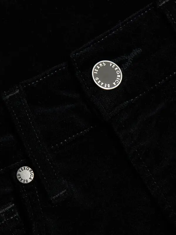 Veronica Beard Beverly Velvet Skinny-flare Pants