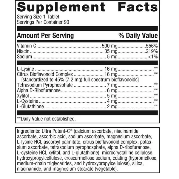 METAGENICS Ultra Potent-c 500 90 Tablets