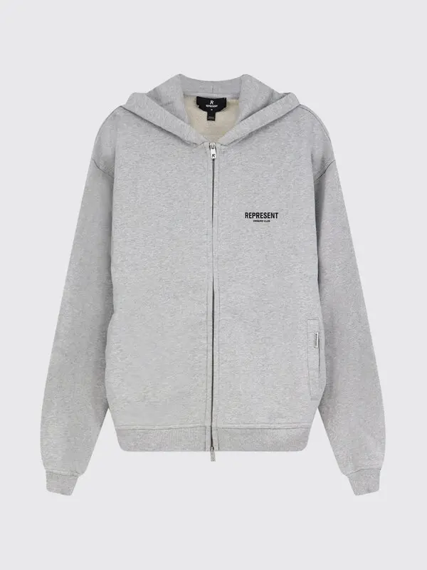 REPRESENT Zip Up Hoodie - Grey