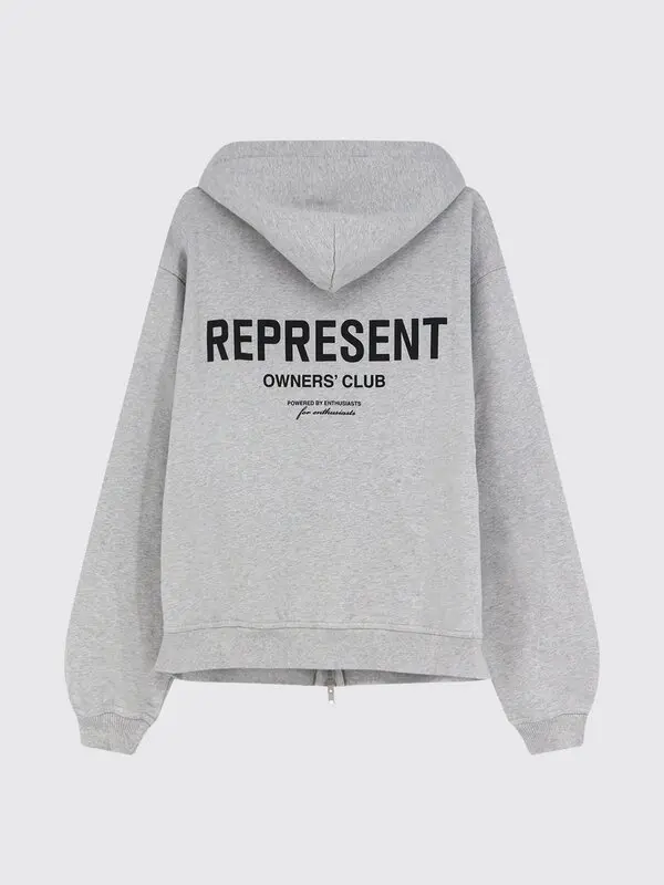 REPRESENT Zip Up Hoodie - Grey