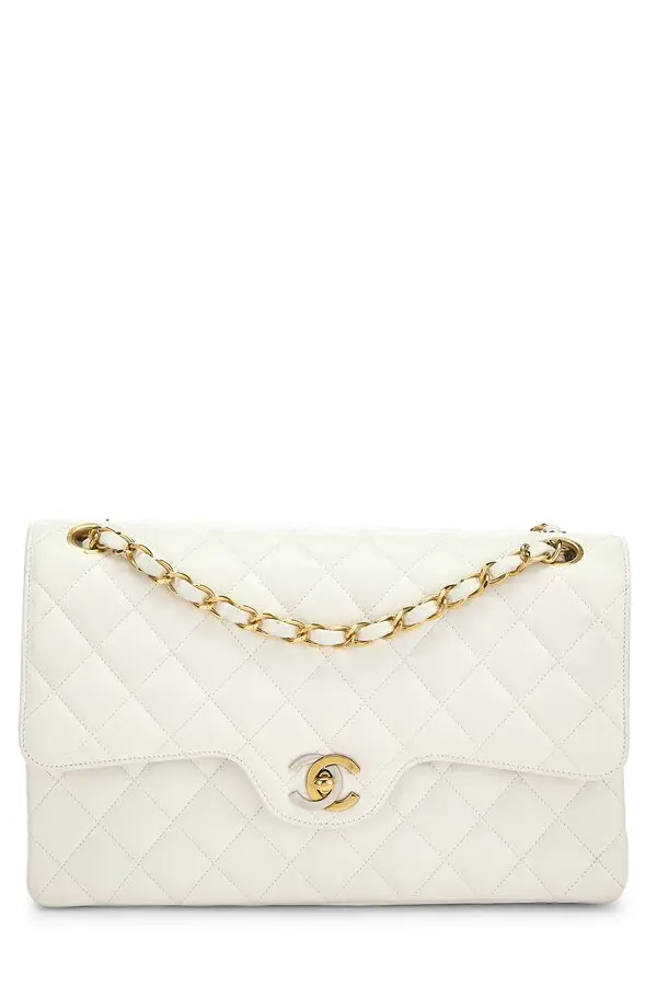 Chanel Double Flap Bag - White