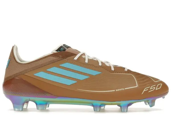 Adidas Adizero F50 Elite Fg Bad Bunny Lionel Messi La Voz De Los Fans - Cardboard/cream White/bright Cyan