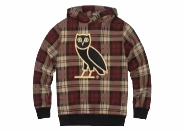 OVO Tartan Og Owl Hoodie - Red