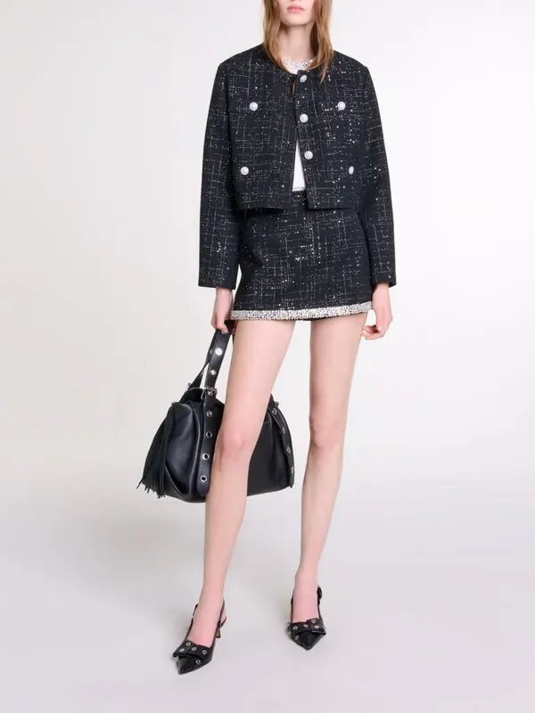 Maje Cotton Tweed Jacket