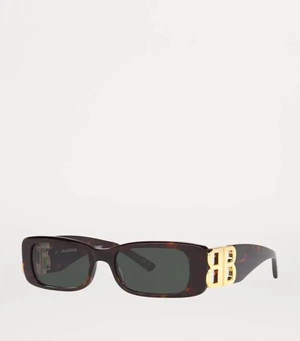 Balenciaga Acetate Rectangle Sunglasses - Brown