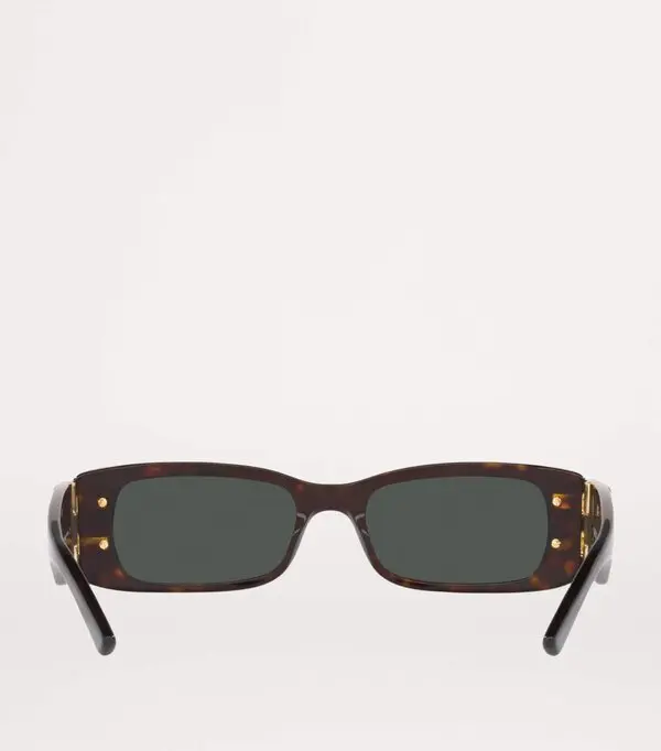 Balenciaga Acetate Rectangle Sunglasses - Brown
