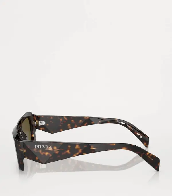 Prada Acetate Full Rim Square Sunglasses - Brown