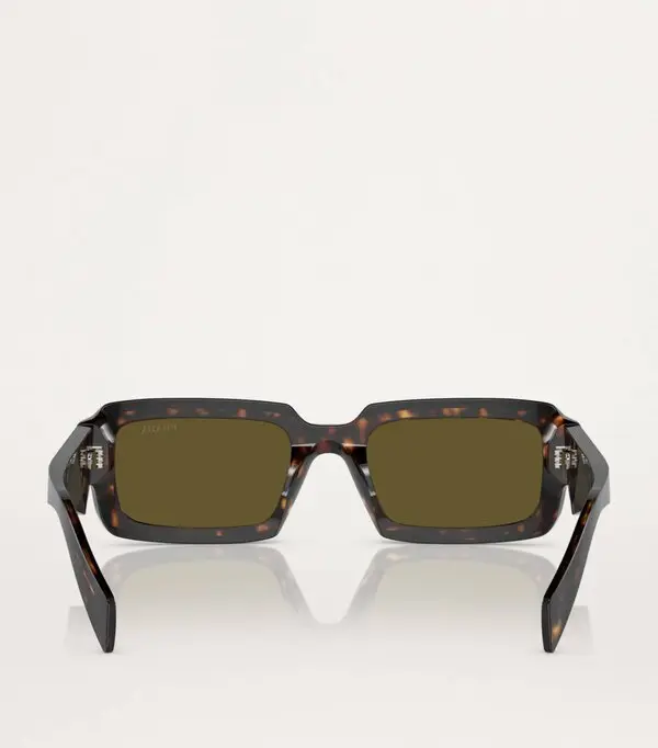 Prada Acetate Full Rim Square Sunglasses - Brown