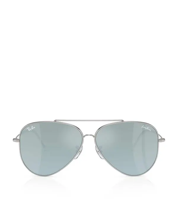 Ray-ban X Lenny Kravitz Aviator Reverse Sunglasses - Silver
