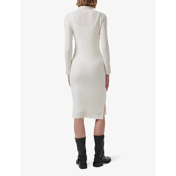 LEEM Jacquard-knit Midi Dress
