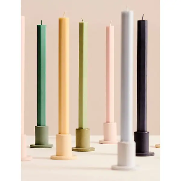 HAY Square Unscented Wax Candles Set Of Four - Fresh