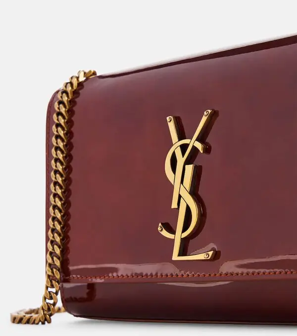 Saint Laurent Kate Patent Leather Wallet On Chain