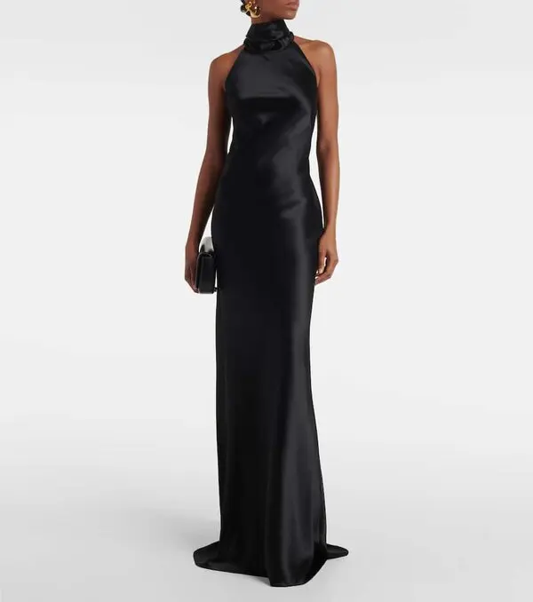 Ralph Lauren Chilton Halterneck Gown - Black