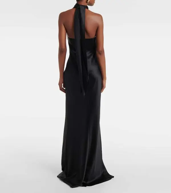 Ralph Lauren Chilton Halterneck Gown - Black