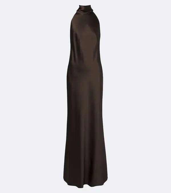 Ralph Lauren Chilton Halterneck Gown - Brown