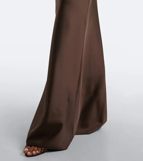 Ralph Lauren Chilton Halterneck Satin Gown - Brown