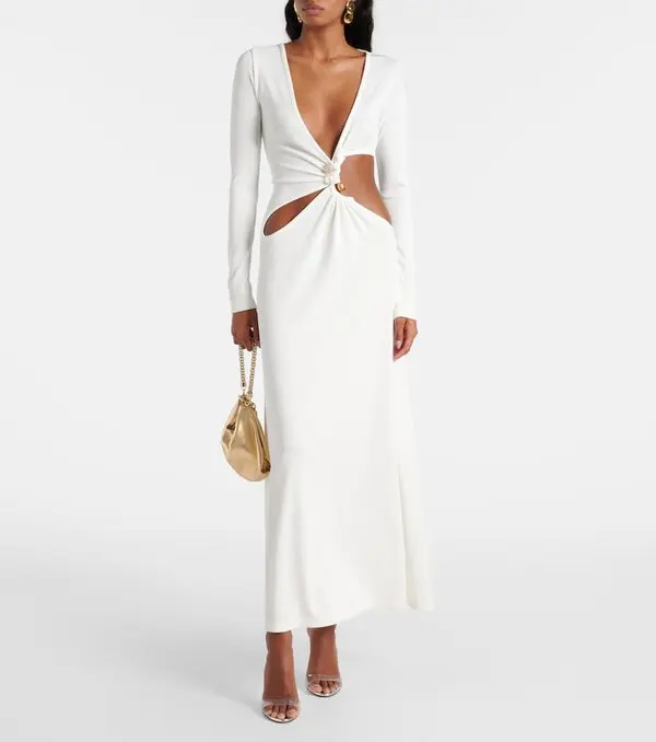 Christopher Esber Cavern Stone Gown - White