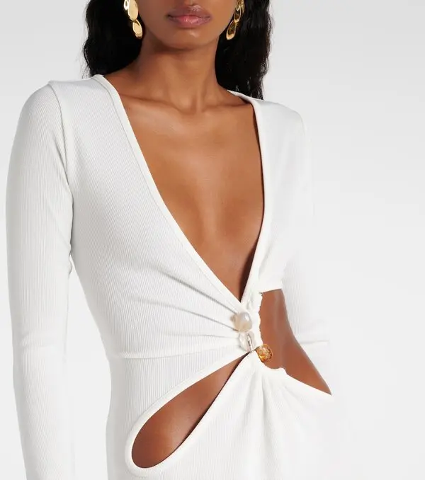Christopher Esber Cavern Stone Gown - White