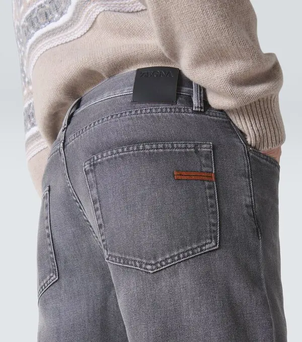 Zegna Roccia Faded Straight Leg Jeans