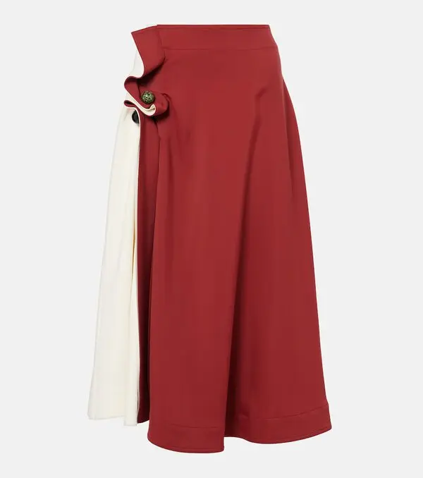 Bottega Veneta Intrecciato Midi Skirt - White