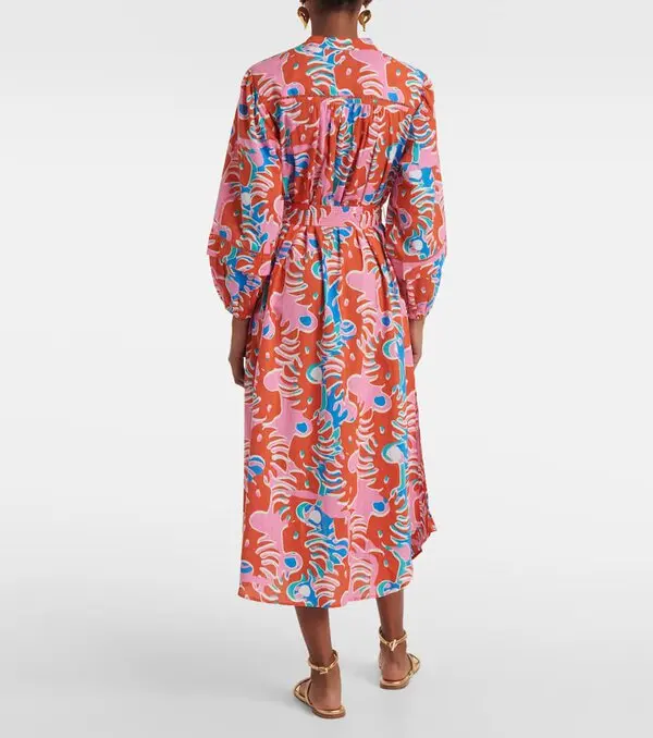 Poupette St Barth Cathy Printed Cotton Shirt Dress