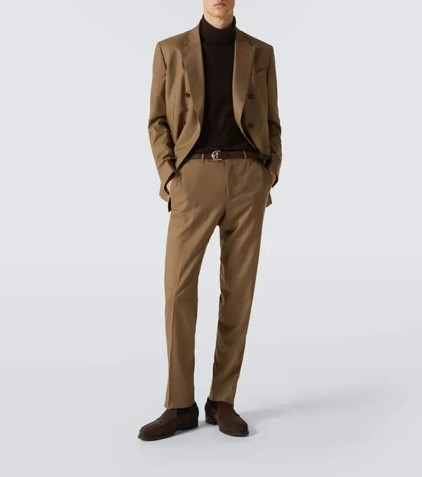 Zegna Double-breasted Wool Twill Suit