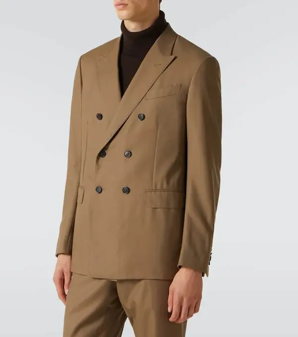 Zegna Double-breasted Wool Twill Suit