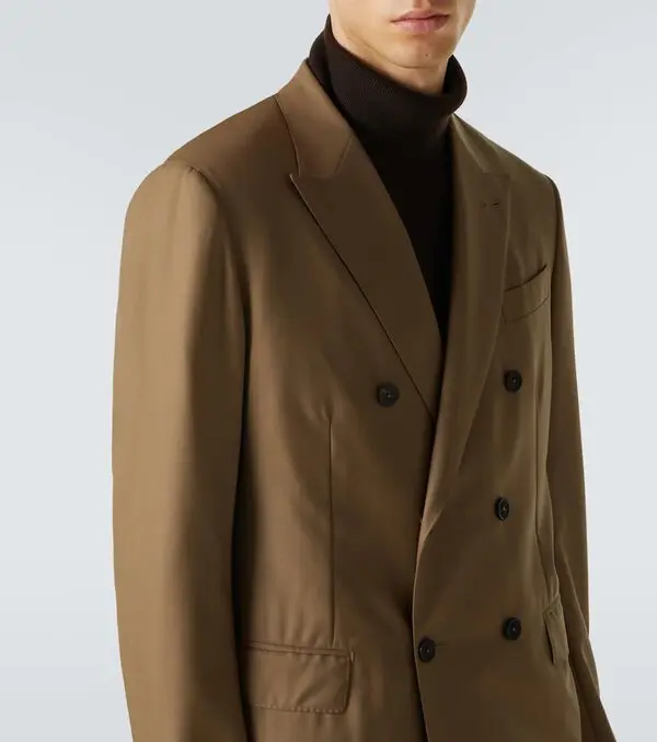 Zegna Double-breasted Wool Twill Suit