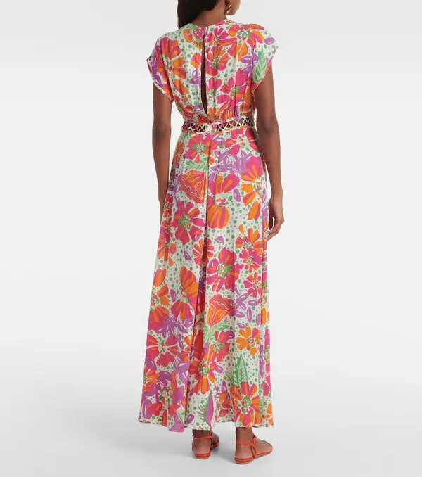 Poupette St Barth Cecile Floral Maxi Dress - Pink