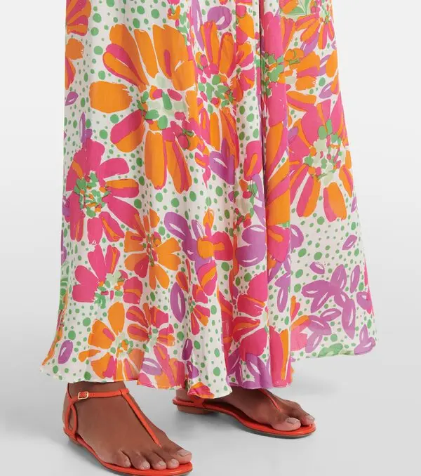 Poupette St Barth Cecile Floral Maxi Dress - Pink