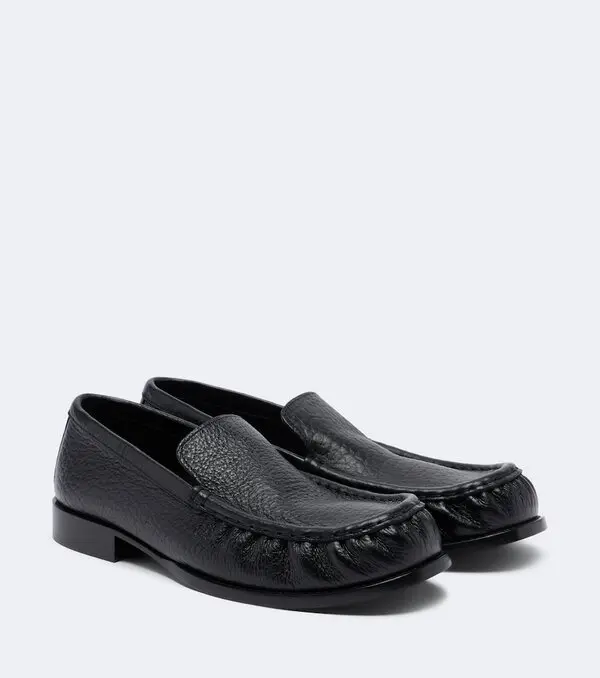 Dries Van Noten Leather Loafers - Black