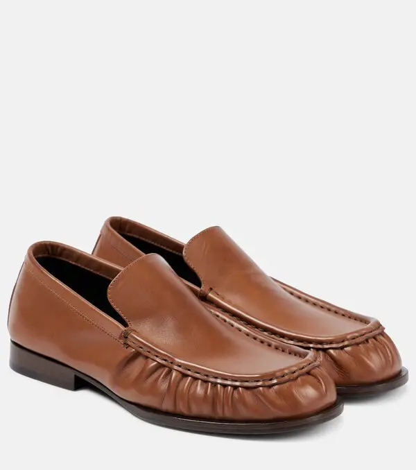 Dries Van Noten Leather Loafers - Brown