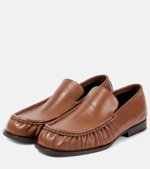 Dries Van Noten Leather Loafers - Brown