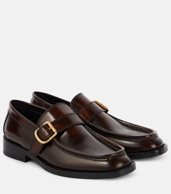 Dries Van Noten Leather Loafers - Brown