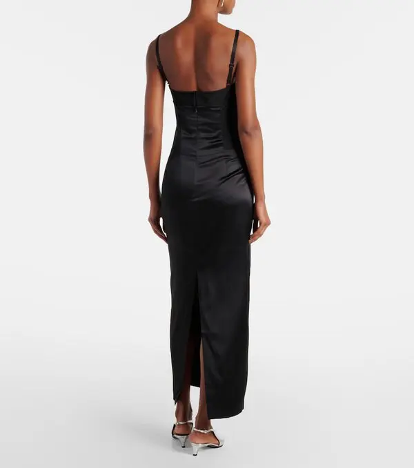 SIR. Sonora Evening Silk-blend Satin Midi Dress