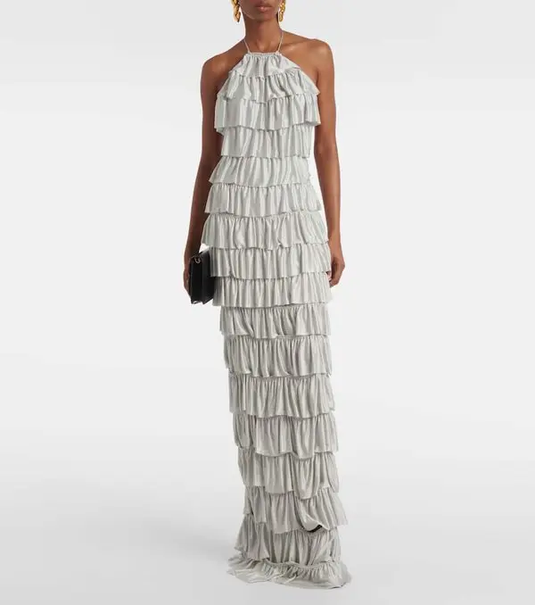 TOM FORD Ruffled Tiered Gown