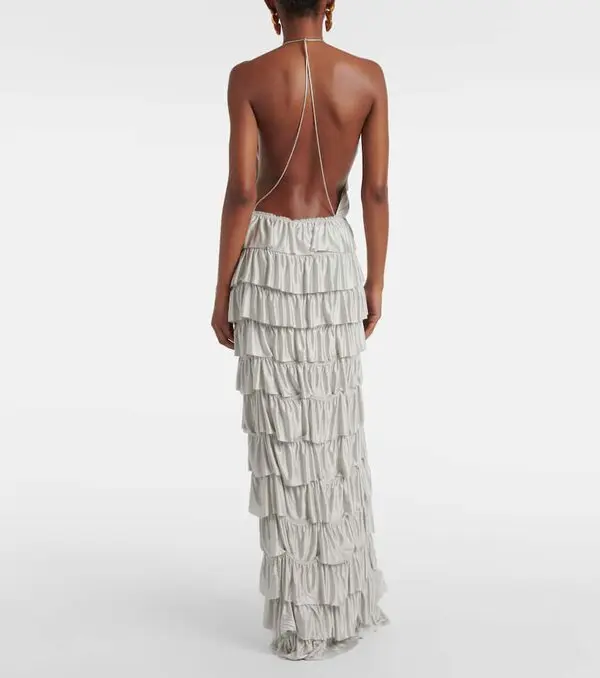TOM FORD Ruffled Tiered Gown