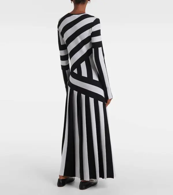 Gabriela Hearst Seema Striped Wool Maxi Dress