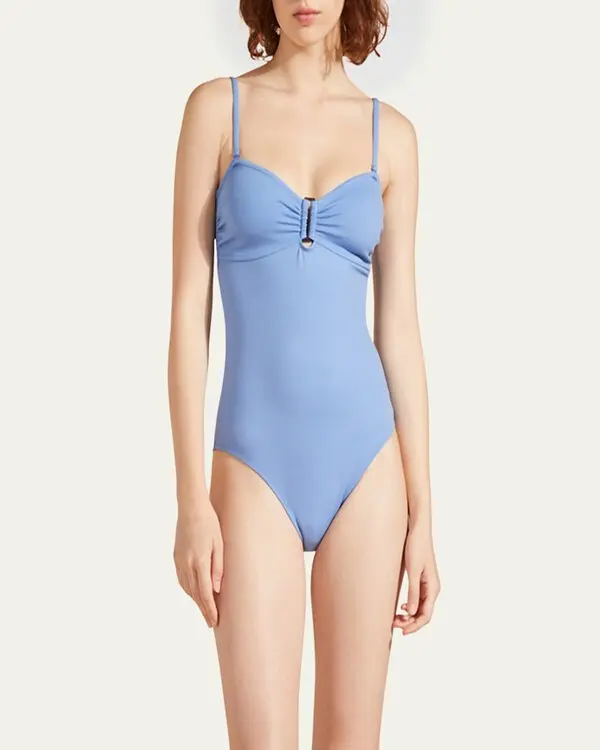 Vilebrequin Solid Sculpt Bandeau One-piece Swimsuit