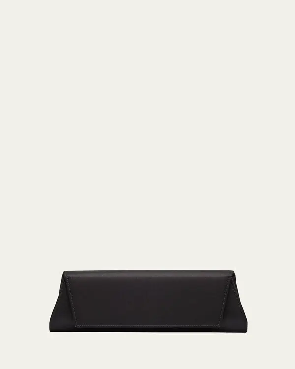 Akris Anouk Small Satin Clutch Bag - Black