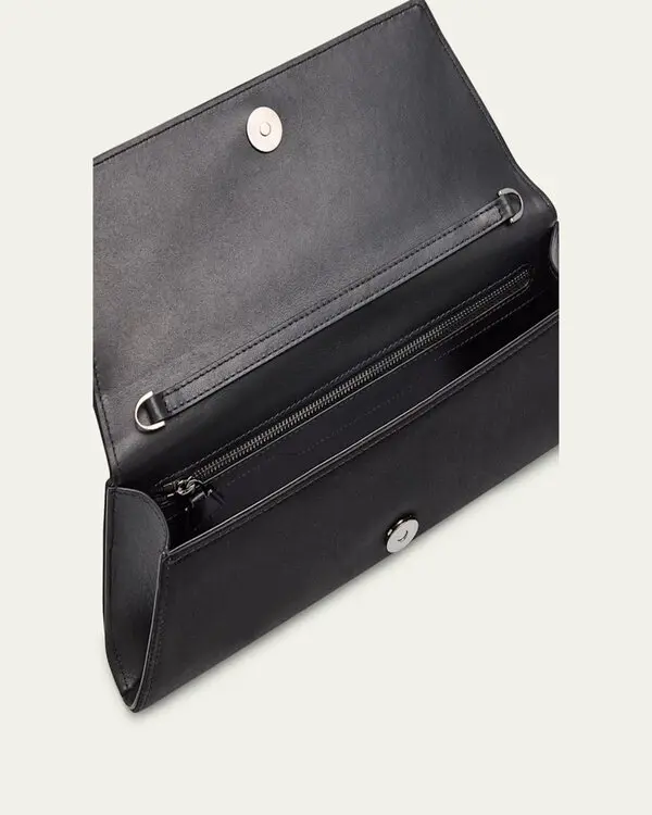 Akris Anouk Small Satin Clutch Bag - Black