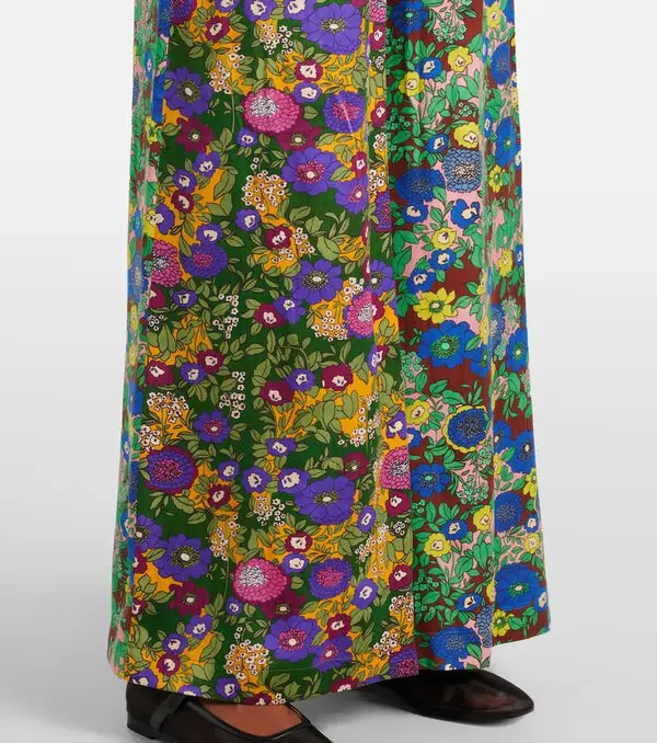 ALEMAIS Printed Wide-leg Silk Pants