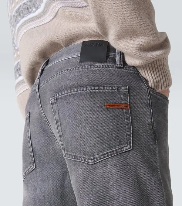 Zegna Roccia Faded Straight Jeans