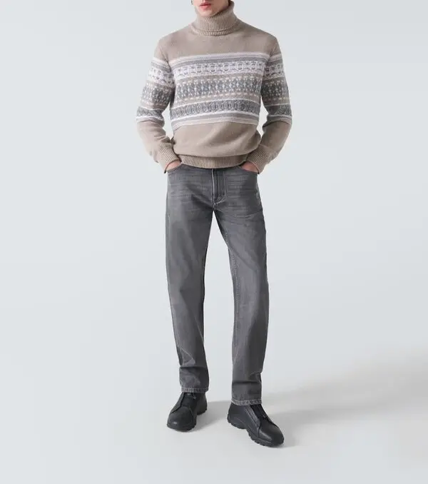 Zegna Roccia Faded Straight Jeans