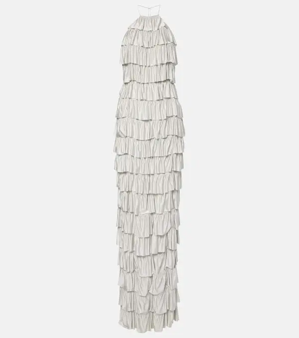 TOM FORD Ruffled Tiered Gown